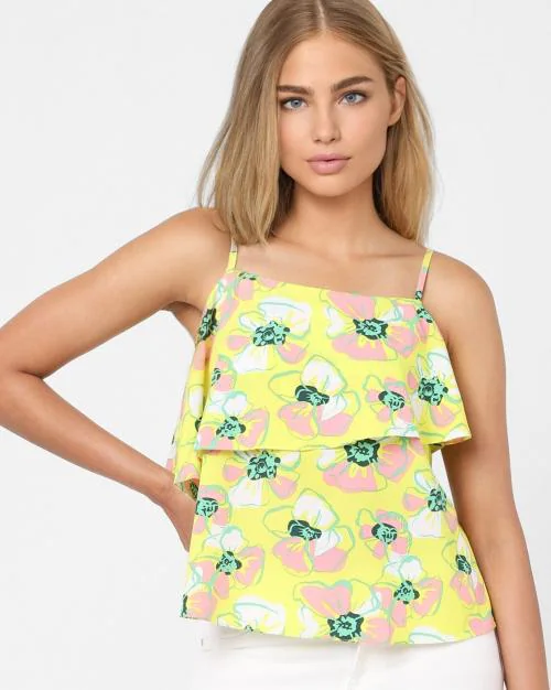 Buy Floral Print Layered Cami Top Online at Best Prices in India - JioMart.