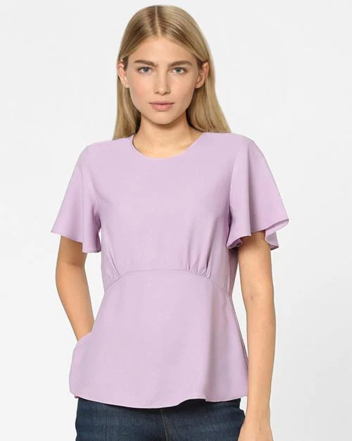 Buy Lilian Top with Flutter Sleeves Online at Best Prices in India - JioMart.