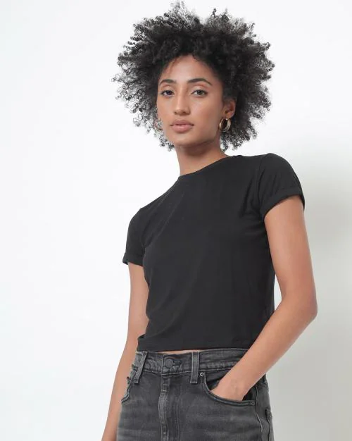 Buy Slim Fit Round-Neck Top Online at Best Prices in India - JioMart.