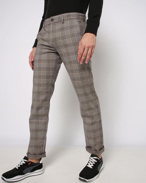 Buy Checked Slim Fit Trousers Online at Best Prices in India - JioMart.