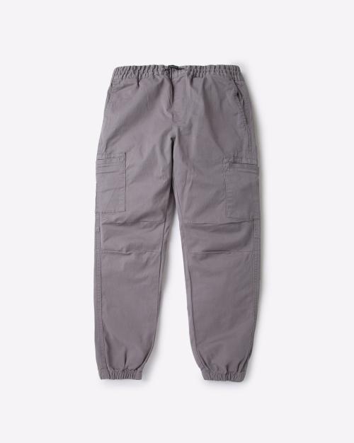 Buy Relaxed Fit Cargo Joggers with Drawstring Fastening Online at Best ...
