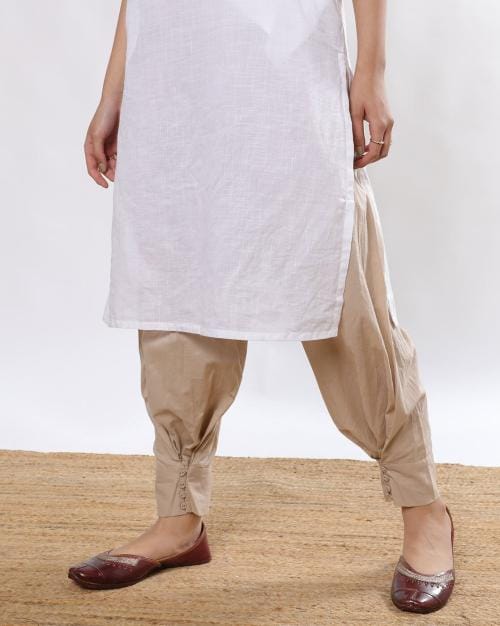Buy Women Dhoti Pants with Semi-Elasticated Waist Online at Best Prices ...