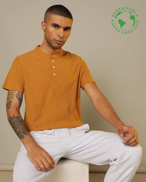 Buy Regular Fit Henley T-Shirt Online at Best Prices in India - JioMart.