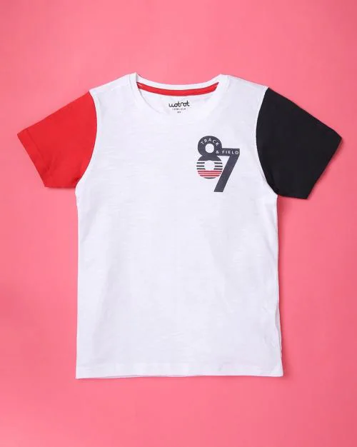 Buy Numeric Print Round-Neck T-Shirt Online at Best Prices in India ...