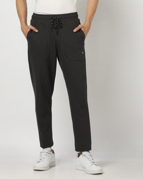 Buy Men Straight Track Pants with Patch Pockets Online at Best Prices ...