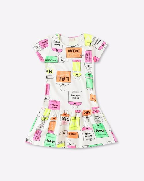Buy Typographic Print Fit & Flare Dress Online at Best Prices in India ...
