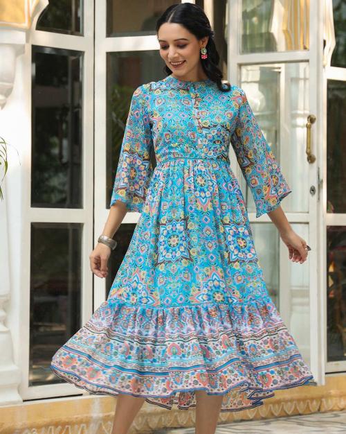 Buy Printed A-Line Dress Online at Best Prices in India - JioMart.