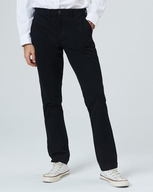 Buy Essential Slim Fit Flat-Front Trousers Online at Best Prices in ...
