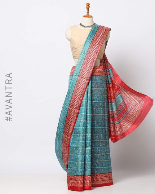 Buy Checked Saree with Contrast Border Online at Best Prices in India ...