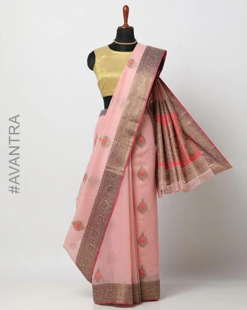 Buy Saree with Jacquard Border & Pallu Online at Best Prices in India ...