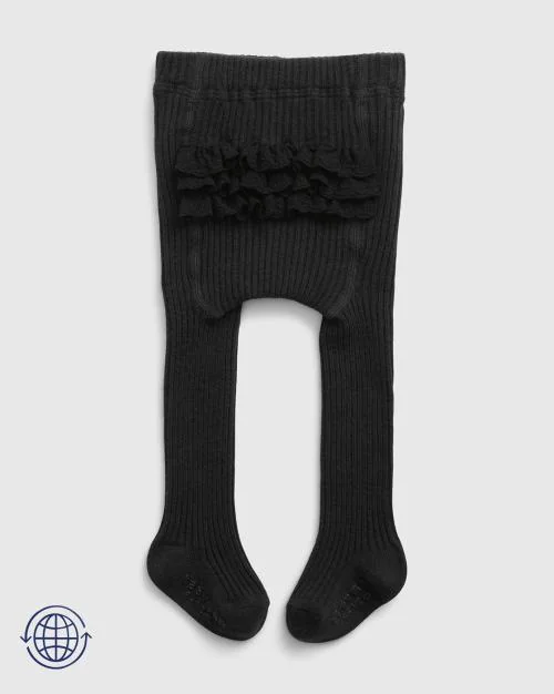 Buy Ribbed Tights with Ruffled Accent Online at Best Prices in India ...