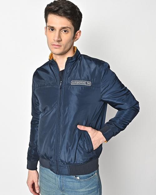 Buy Bomber Jacket with Insert Pockets Online at Best Prices in India ...