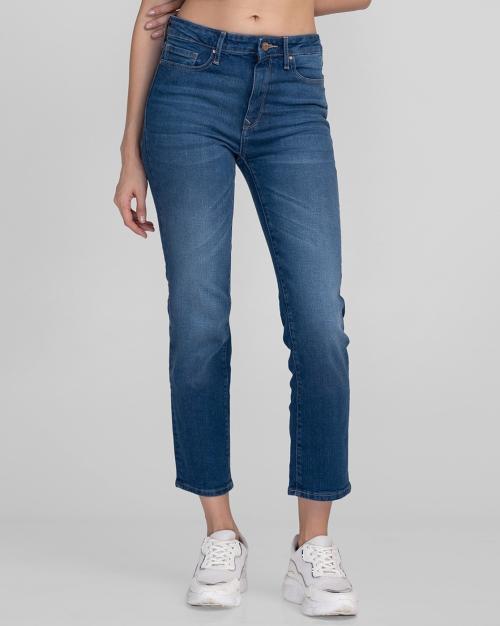 Buy Lightly Washed Straight Emma Fit Jeans Online at Best Prices in ...