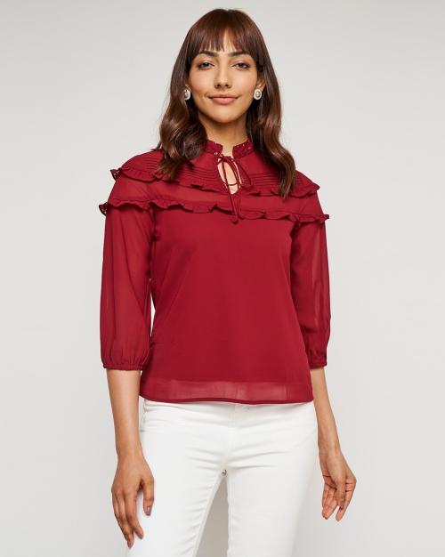 Buy Blouse with Ruffled Overlay Online at Best Prices in India - JioMart.