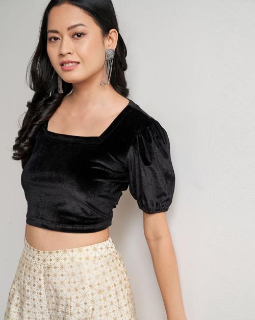 Buy Square-Neck Crop Top Online at Best Prices in India - JioMart.