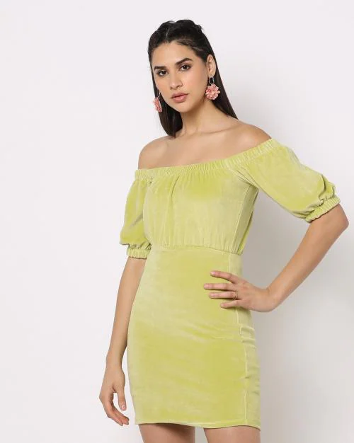 Buy Off-Shoulder Bodycon Dress Online at Best Prices in India - JioMart.