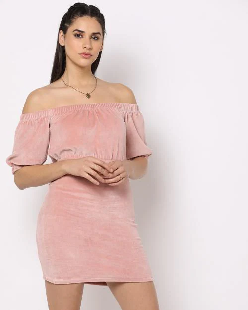 Buy Off-Shoulder Bodycon Dress Online at Best Prices in India - JioMart.