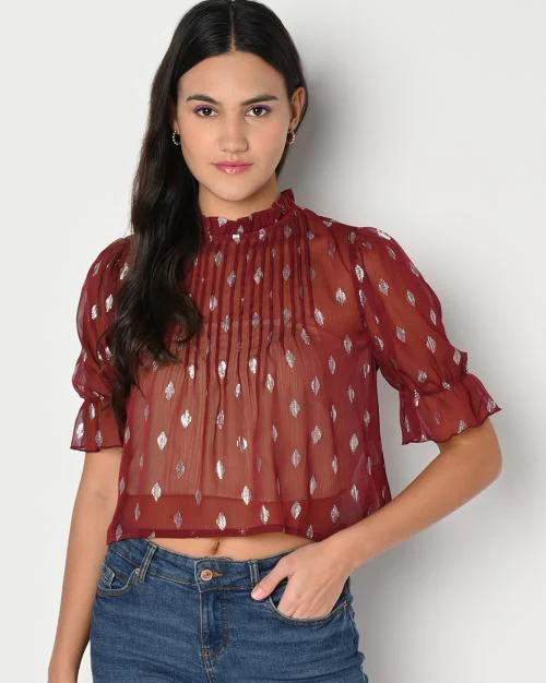 Buy Micro Print Cotton Top Online at Best Prices in India - JioMart.