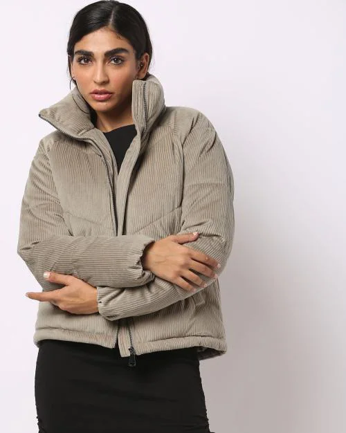 Buy Puffer Jacket with Insert Pockets Online at Best Prices in India ...