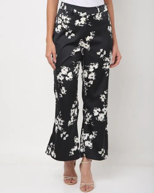 Buy Floral Print Bootcut Trousers Online at Best Prices in India - JioMart.