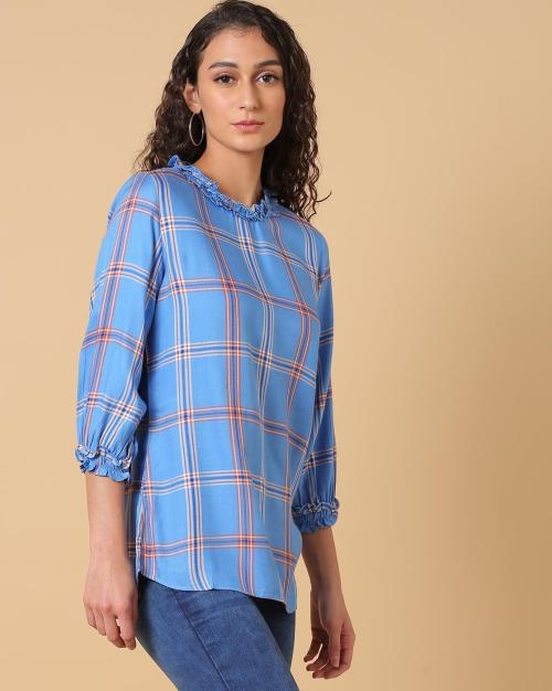 Buy Checked Top with Ruffles Online at Best Prices in India - JioMart.