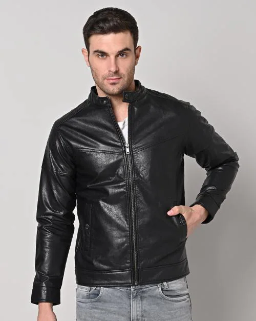 Buy Zip-Front Biker Jacket Online at Best Prices in India - JioMart.