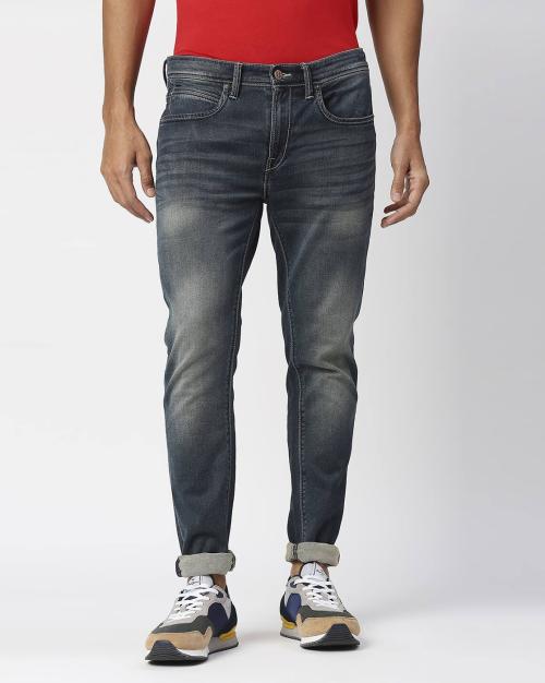 Buy Men Chinox Mid-Wash Super-Skinny Fit Jeans Online at Best Prices in ...
