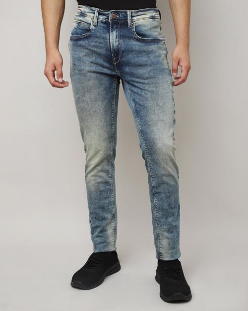 Buy Men Chinox Mid-Wash Super Skinny Fit Jeans Online at Best Prices in ...