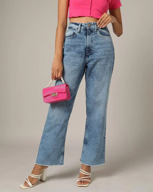 Buy Women Dion Straight Fit High-Rise Jeans Online at Best Prices in ...