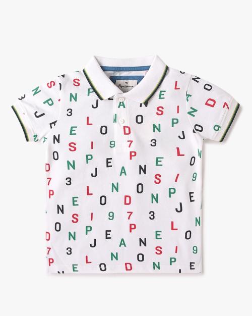 Buy Nick Typographic Print Polo T-Shirt Online at Best Prices in India ...