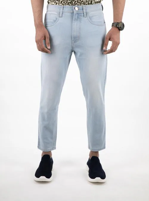Buy Numero Uno Men's Light Blue Mid Rise Ankel Length Jeans Online at ...