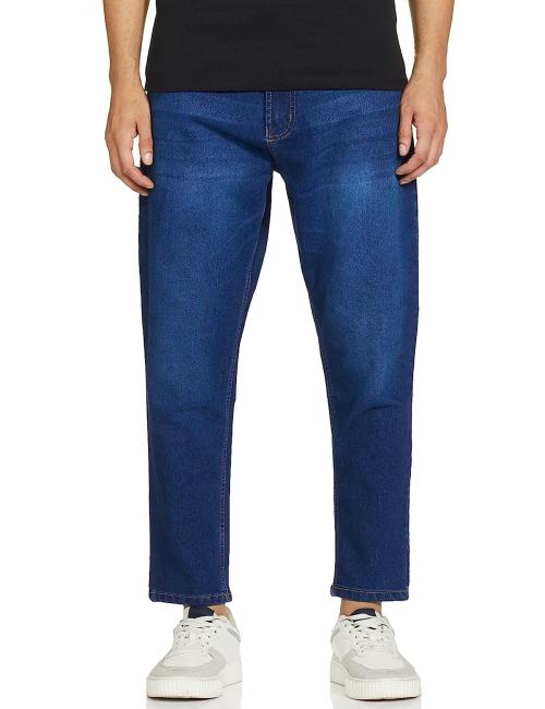 Buy Numero Uno Men Dark Blue Relaxed Mid Rise Jeans Online at Best ...