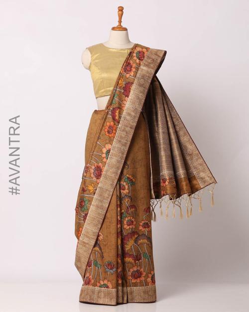 Buy Floral Print Saree with Zari Online at Best Prices in India - JioMart.