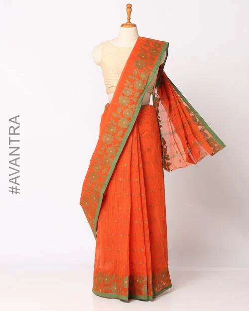 Buy Handloom Tant Tangail Pure Cotton Saree Online at Best Prices in ...