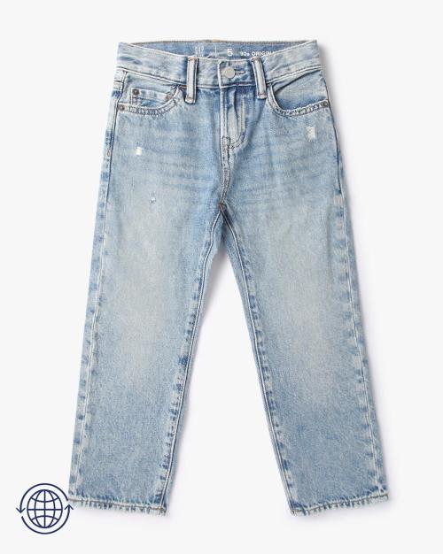 Buy Original Fit Light Distressed Jeans Online at Best Prices in India ...
