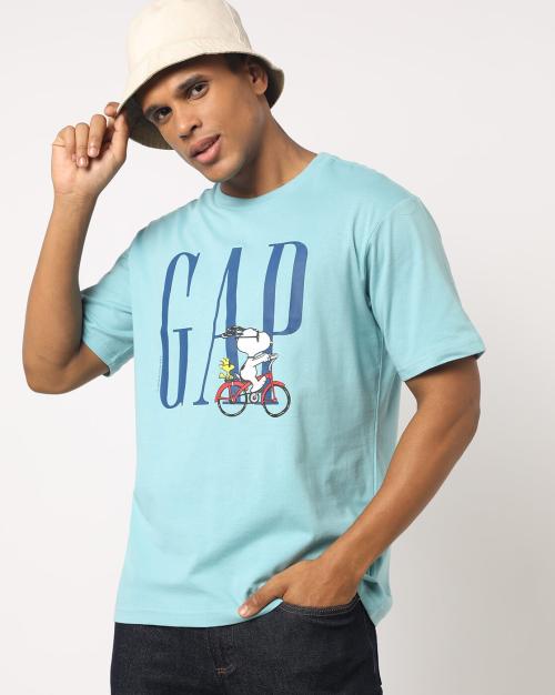 Buy Regular Fit Snoopy Print Crew-Neck T-Shirt Online at Best Prices in ...