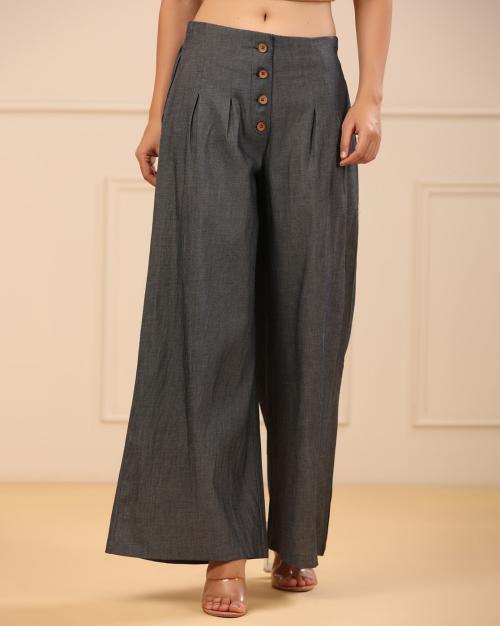 Buy Flared Pants with Insert Pockets Online at Best Prices in India ...
