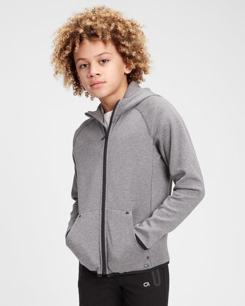 Buy Boys Heathered Zip-Front Hoodie Online at Best Prices in India ...