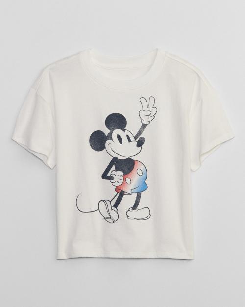 Buy Mickey Mouse Print Relaxed Fit Round-Neck T-Shirt Online at Best ...
