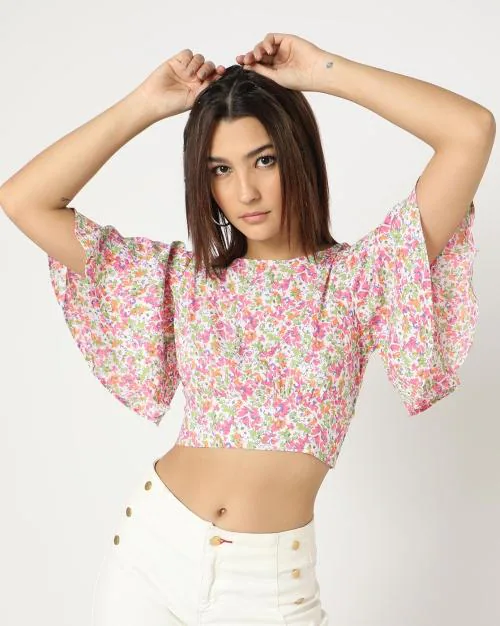Buy Floral Print Crop Top Online at Best Prices in India - JioMart.