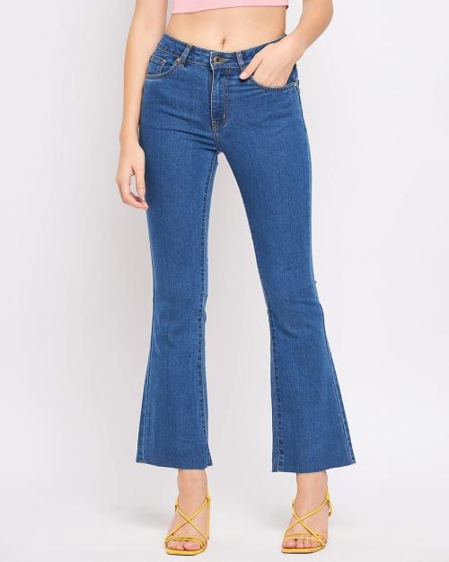 Buy Women Mid-Rise Flared Jeans Online at Best Prices in India - JioMart.