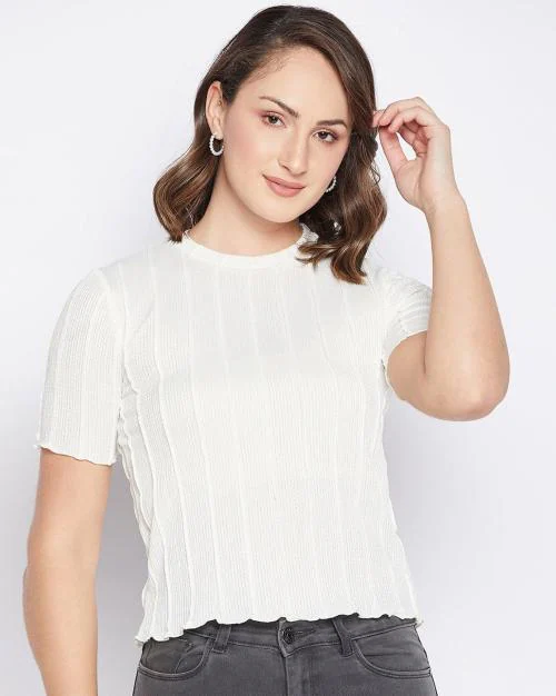 Buy Striped Round-Neck Top Online at Best Prices in India - JioMart.
