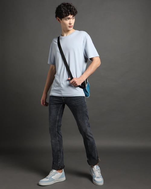 Buy Men Stone-Wash Rafter Bootcut Jeans Online at Best Prices in India ...