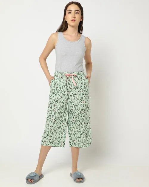 Buy Printed Capris with Drawstring Waist Online at Best Prices in India ...