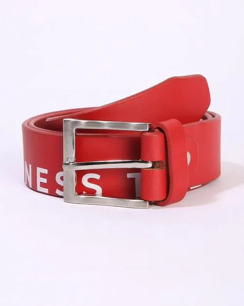 Buy Typographic Print Belt with Buckle Closure Online at Best Prices in ...