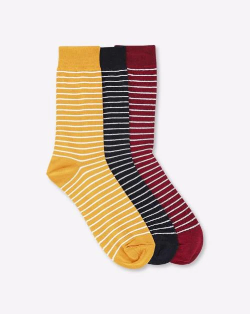 Buy Pack of 3 Striped Socks Online at Best Prices in India - JioMart.