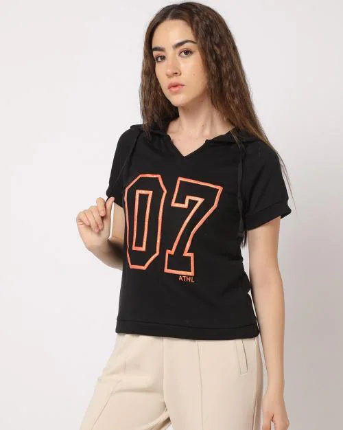 Buy Numeric Print Relaxed Fit Hooded top Online at Best Prices in India ...