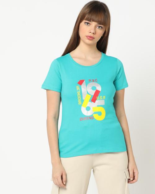 Buy Numeric Print Crew-Neck T-Shirt Online at Best Prices in India ...