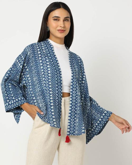 Buy Block Print Front-Open Shrug Online at Best Prices in India - JioMart.