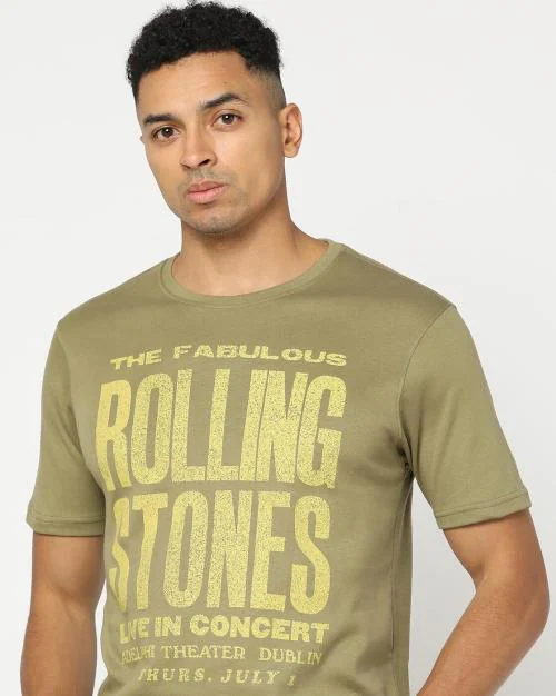Buy Men Typographic Print Relaxed Fit Crew-Neck T-Shirt Online at Best Prices in India - JioMart.